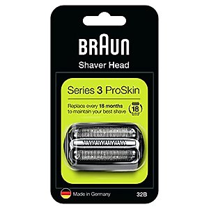 Braun Razor Replacement Foil & Cutter Cassette 32B Series 3 320 330 340 350CC Black Shaving Heads
