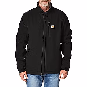 Carhartt Men's Rain Defender Relaxed Fit Heavyweight Softshell Jacket, Black, X-Large
