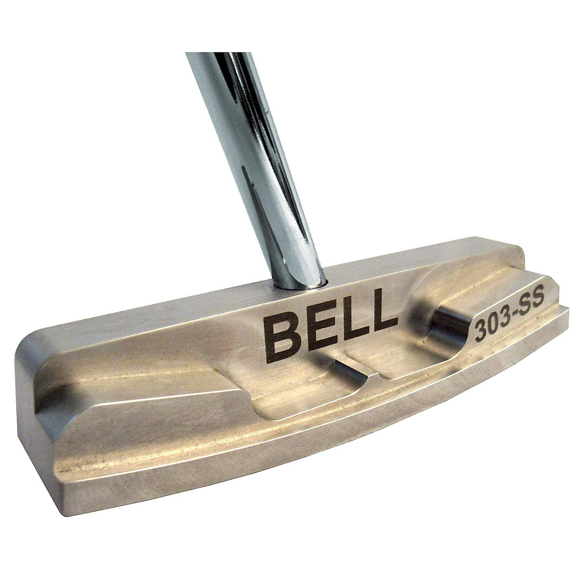 Bell Putters Non/No Offset Golf Putter 360g Polish Chrome Finish Right-Handed/RH with Tacki-mac Jumbo Putter Grip and 34" Shaft | Made in USA