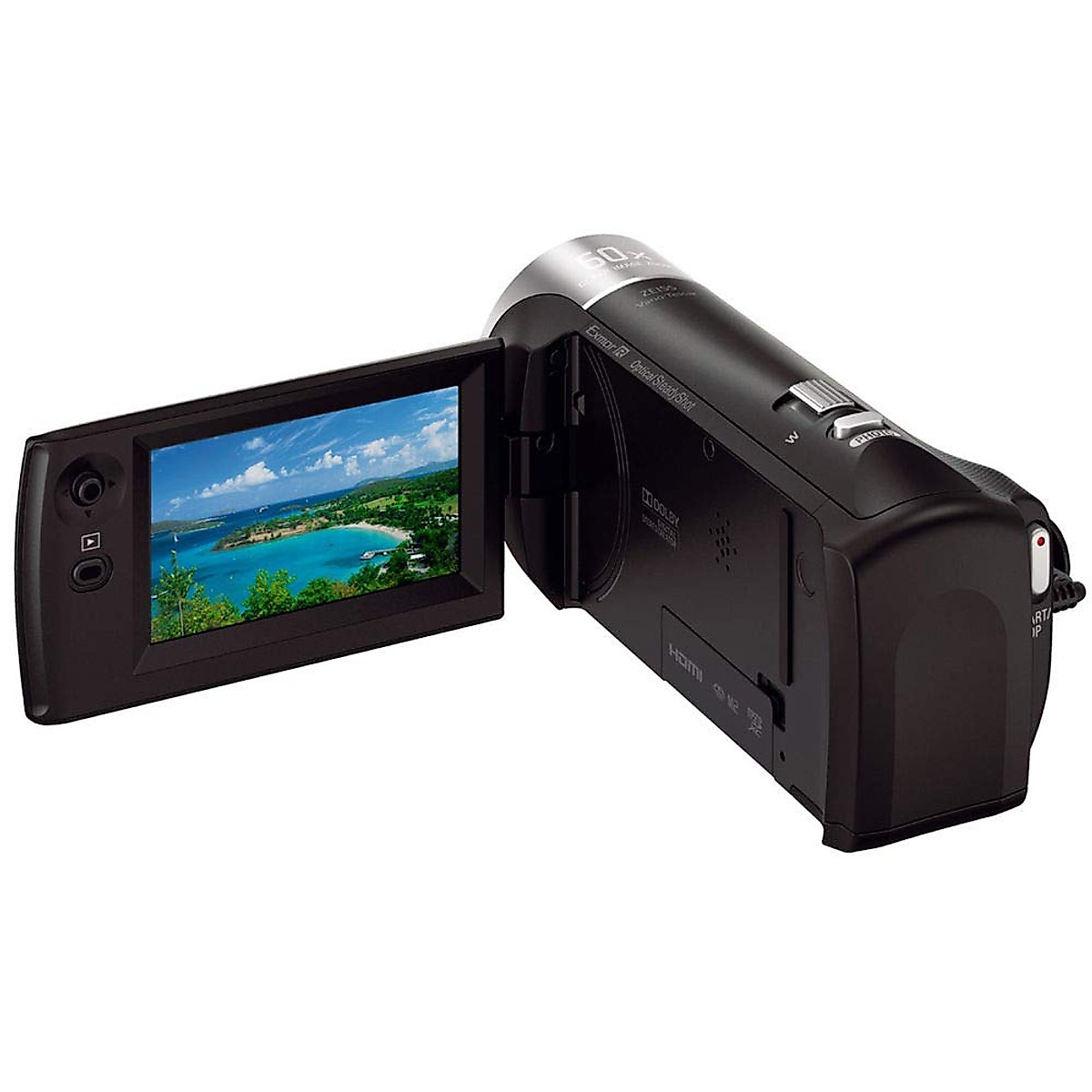 Sony HDR-CX405 HD Handycam (HDRCX405/B) + 64GB Memory Card + Bag + NP-BX1 Battery + Card Reader + HDMI Cable + Charger + Flex Tripod + Memory Wallet + Cleaning Kit, Black (Renewed)