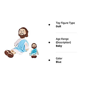LSYDCARM 13inch Jesus Toy My Friend Jesus Toys Savior Christian Classic Religious Savior Jesus Stuffed Plush Doll Toys (Blue)