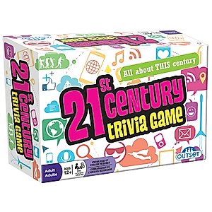 Outset Media 21st Century Trivia Game - Party Game - Family Game - Travel Game - Fun and Easy to Play - 1200 Trivia Questions - for 2 or More Players - Ages 12+