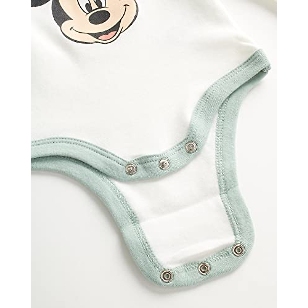 Disney Baby Boys' 3 or 4 Piece Layette Set - Bodysuit, Pants, Hat, Booties - Mickey Mouse, Toy Story, Pooh (0-9M), Size 6-9 Months, Mickey Jade