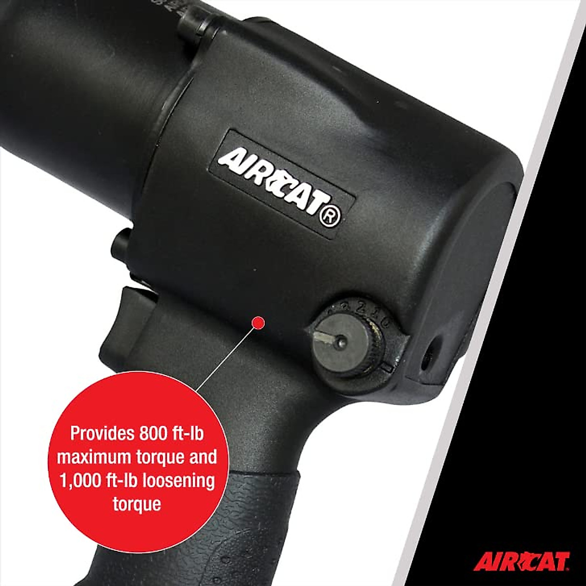 AIRCAT Pneumatic Tools 1431-2: 1/2-Inch Impact Wrench 1,000 ft-lbs of Torque - 2-Inch Extended Anvil