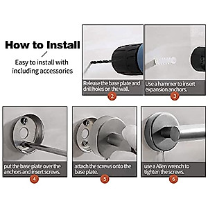 Bathroom Hardware Set, 5/10/20pcs Bathroom Hardware Set, Stainless Steel Bath Hardware Set Including 16" Hand Towel Bars, Toilet Paper Holders, 3 Multifunctional Robe Hooks (10pcs, Brushed Nickel)