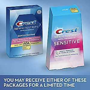 Crest 3D Whitestrips for Sensitive Teeth, Teeth Whitening Strip Kit, 28 Strips (14 Count Pack)