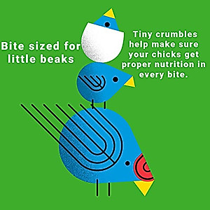 Hen Up Organic | Starter Grower Crumbles - Non-GMO Baby Chick Food | 25 Pound (25 lb) Bag