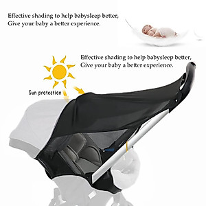 Baby Stroller Sun Shade Net Compatible with Doona, Sun Cover Protection fit Doona, Car Seat & Stroller Sunshade Awning Canopy Umbrella ProtectionShield with Great UV Protection Performance fit Doona