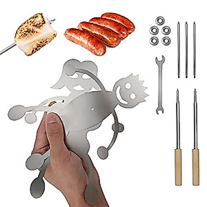 Retractable Funny Marshmallow Roasting Sticks 28.5 inch,Funny Stainless Steel Barbecue Forks，Hot Dog Bbq Sticks…