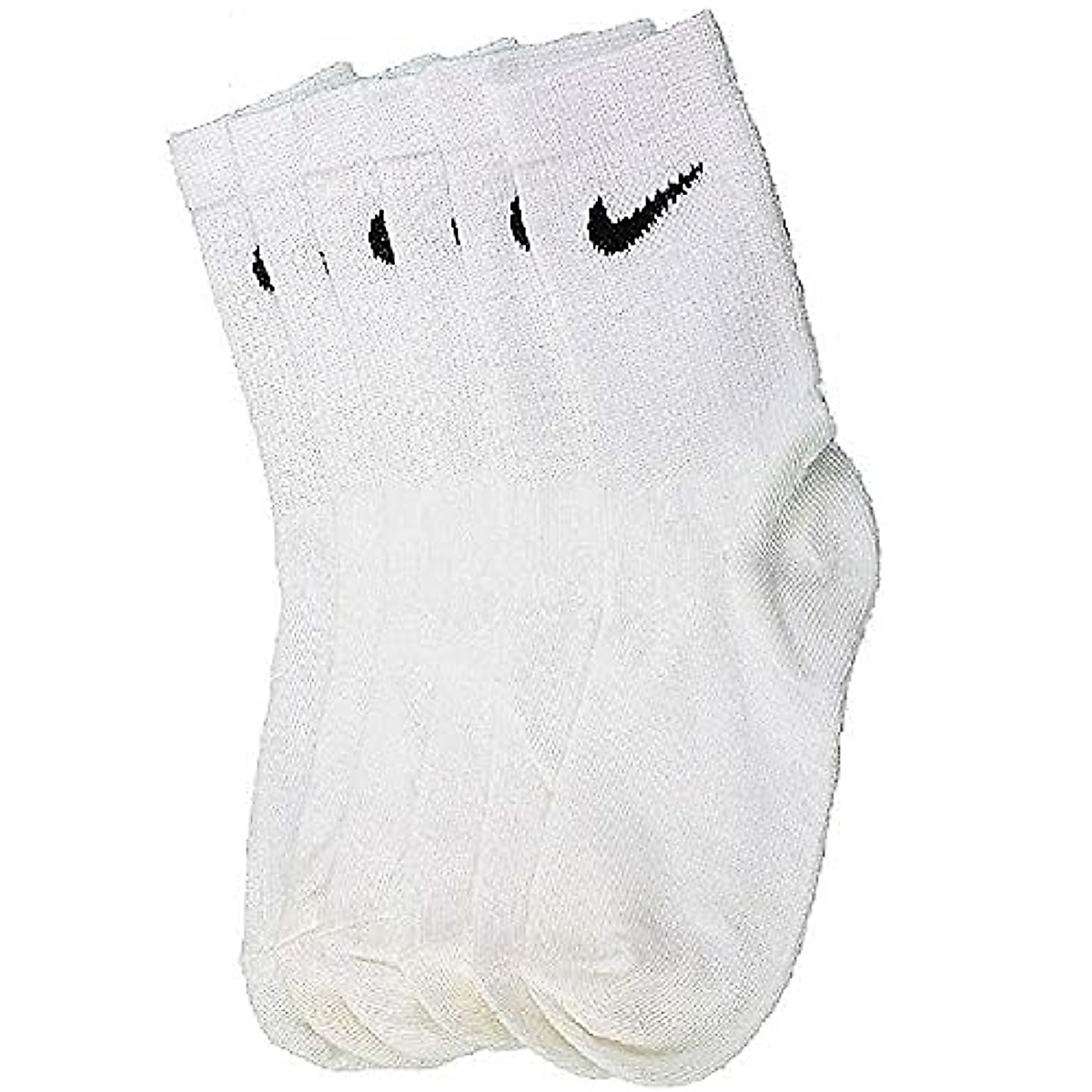 Nike Toddler/Little Boy's Crew Socks 6-Pairs Lightweight, 5-7, 10C-3Y