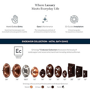 Hawking Copper 17" Rectangular Dual Flex Bath Sink with Care Kit