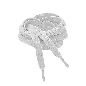 KURISET Flat Shoelaces Sneaker Shoe Lace (2 Pair) Flat Shoe String - For Canvas Sneaker Athletic Tennis Shoelace Replacements (30 inches (76 cm), White)