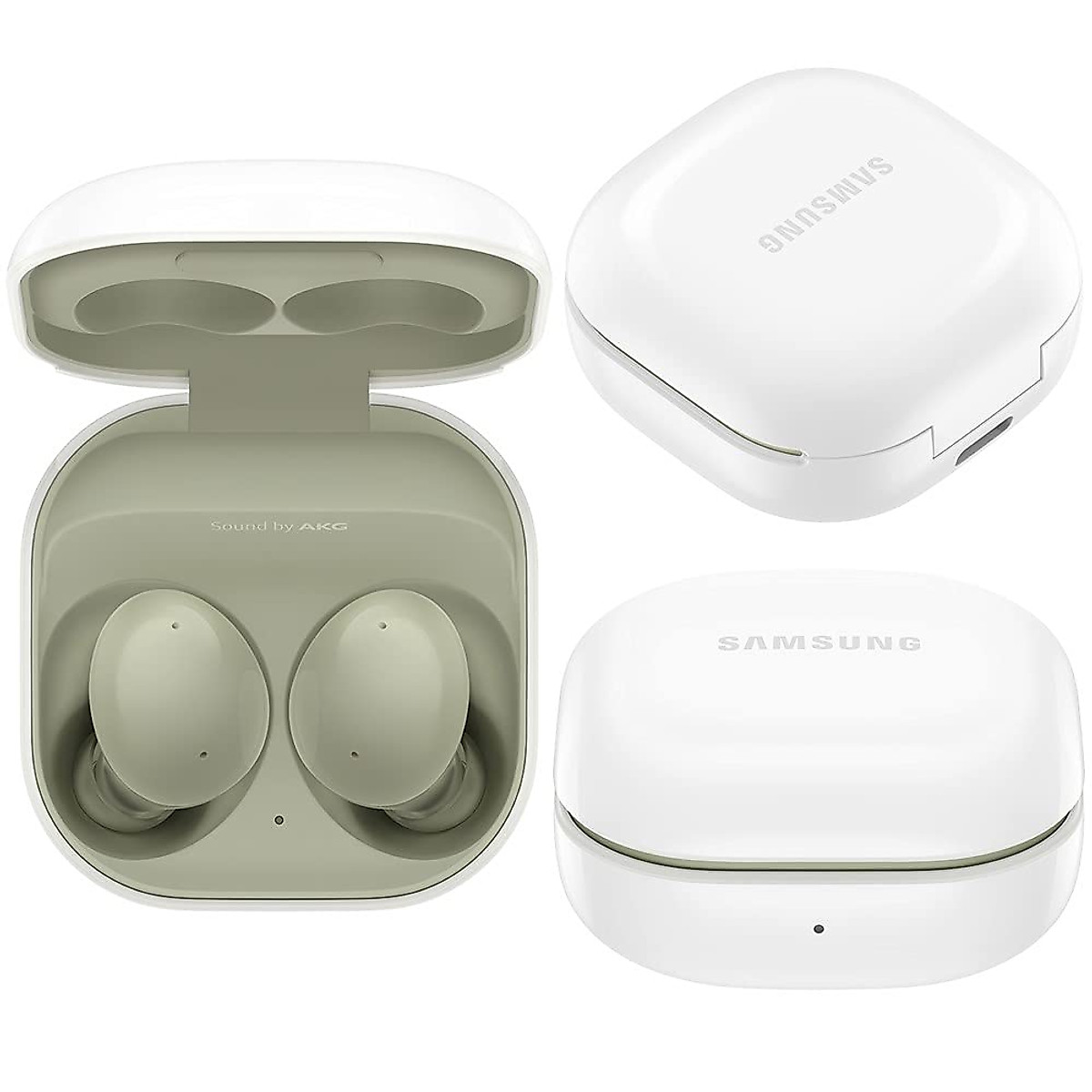 SAMSUNG Galaxy Buds2 True Wireless Earbuds Noise Cancelling Ambient Sound Bluetooth Lightweight Comfort Fit Touch Control, International Version (Olive) (Renewed)