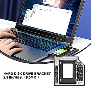 SOLUSTRE Braces Hard Ssd Laptop Accessories Disk .mm Holder Practical Machine Bay -state Case Drive Hdd Inches Tray Bracket Enclosure Kickstand