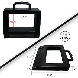 ROBLOCK Rubber Pallet Jack Chock Heavy Duty Wheel Chock, Pallet Jack Stopper for Truck 14.2" Length x 11.2" Width x 2" Height (1 Pack, Black)