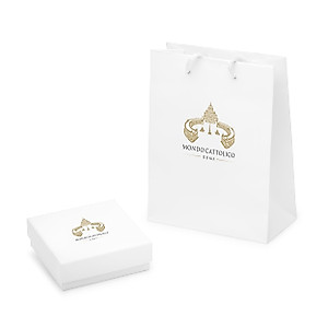 Mondo Cattolico Rosary Beads catholic for Women and Men Blessed During Pope's Angelus, Miraculous Virgin Pink Rosary with Variegated Glass on a Gold Plated Brass Chain - Perfect Catholic gifts