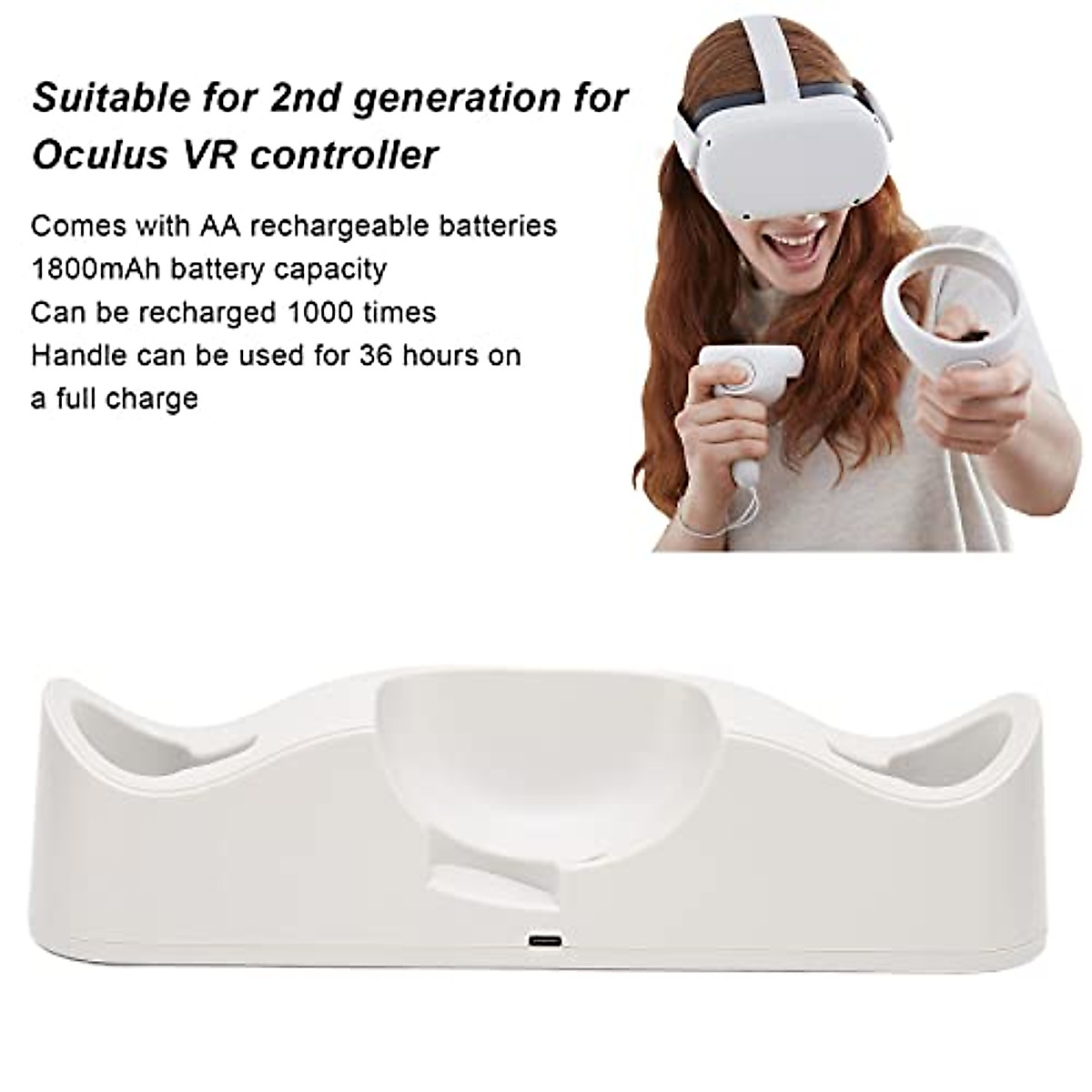 VR Charging Dock, Rechargeable VR Charging Station Professional Reusable Sturdy Efficient for VR Controller