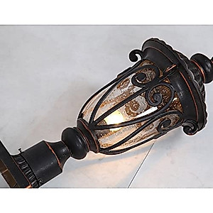 MODEBHD European Column Lamps E27 Pillar Lamp Outdoor Glass Floor Lamp Bottom Light Die-cast Aluminum Column Light IP55 Waterproof Pillar Post Light Garden Decoration Park Fence Garden Villa Lighting