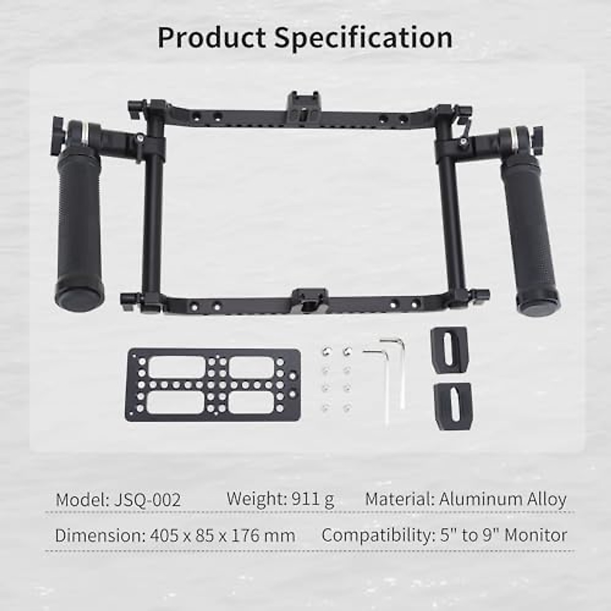 Nitze Director's Monitor Cage with Adjustable Handles for up to 9 Inch LCD Monitor Universal Monitor Cage - JSQ-002