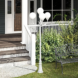 Aspen Creative 28002-60-41, 7-3/4" Clear Acrylic Replacement Lamp Post Globe with 3-7/8" Neck