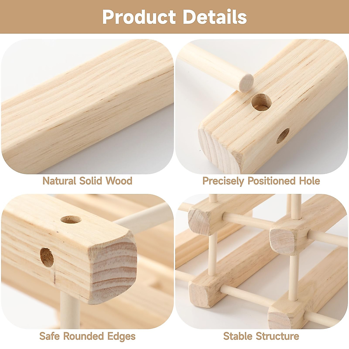 12-Bottle Stackable Wooden Wine Rack, Modular Wine Racks Storage Shelf, Small Wine Bottle Organizer for Inside Cabinet and Countertop (Assembly Needed)