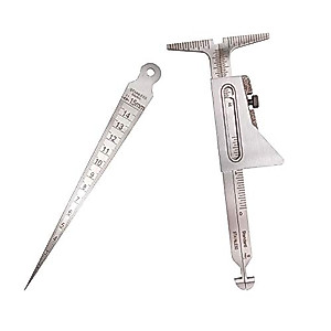 Necygoo Weld Gauge Set Hi-Lo Welding Gauge and 1/32-5/8 Inch 1-15mm Taper Gauge Stainless Steel Imperial Metric Measurement Welding Gauge