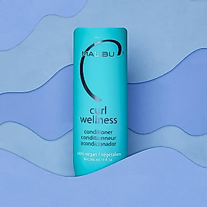 Malibu C Curl Wellness Conditioner (9 oz) - Moisturizing Conditioner for Textured Hair, Frizz Control - Curl Conditioner for Natural & Chemically Processed Curls