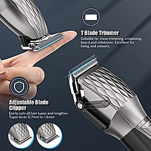 Zaekary Professional Hair Clippers Trimmer Kit, Cordless Barber Clippers Hair Cutting Kit Beard T Outliner Trimmers Haircut Grooming Kit Gift for Men Women Kids
