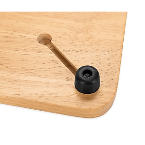 Camco RV Oak Accents Sink Cover, 13" x 15" | Adds Additional Counter and Cooking Space in Your Camper or RV Kitchen | Features an Oak Wood Finish with Adjustable Rubber Feet (43431)