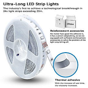 Cozylady WiFi LED Strip Lights 65.6FT, Smart LED Light Strips Compatible with Alexa, Google Home, Smart RGB Music Sync LED Lights Strip for Bedroom, Children's Room, Kitchen