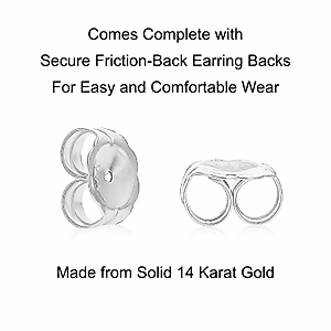 14k White Gold Round Small Cubic Zirconia Tiny CZ Earrings Minimalist Real Solid 14kt Gold Solitaire Studs 2.5mm