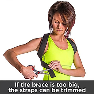 BraceAbility Posture Corrector Brace | Upper Back Straightener to Fix Hunched, Rounded or Stooped Shoulders, Forward Head and Neck Posture Improvement at Home or Work (Small)