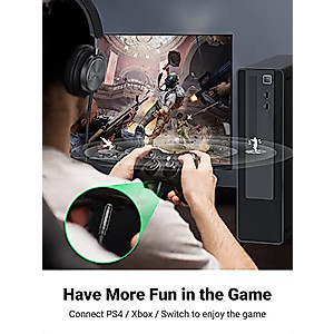 UGREEN Headphone Splitter 3.5mm 4 Pole TRRS Audio Splitter Mic Y Headset Splitter Stereo Separate Jack Compatible with PS4 Xbox Laptop Phone PC Gaming Headset Black