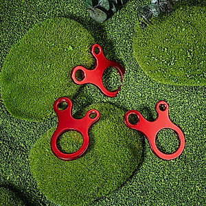 SATINIOR 20 Pieces Aluminum Alloy Guyline Cord Adjuster Tent Tensioners Rope Adjuster Tent Rope Adjusters for Outdoor Camping Hiking, Red (Snail Style)