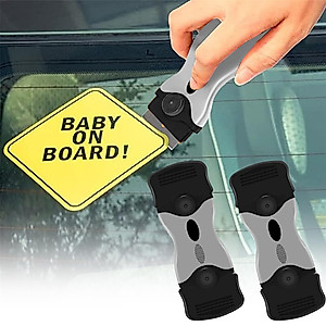 Scraper Tool Set 2 Pack Double Edge Multi-Purpose Scraper Cleaning Tool with 20Pcs Replacement Part Plastic Paint Glass Scraper for Removing Windows Stickers Labels