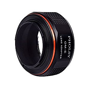PHOLSY Lens Mount Adapter Compatible with Olympus Zuiko OM Lens to E Mount Camera Compatible with Sony a1 a9ii a7S iii/ii, a7R v/iv/iii/ii a7C a7 iv/iii/ii, a7 a6600 a6500 a6400 a6300 a6000 NEX etc.