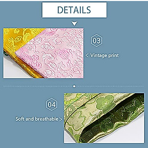 Tloml WU 20 Pcs Silk Brocade Drawstring Jewelry Bag Gift Pouch Value Set for Wedding Party Favors, Drawstring Coin Purse Embroidered Sachet Candy Chocolate Bag for Christmas New Year Birthday Party (4x5.5 inch)