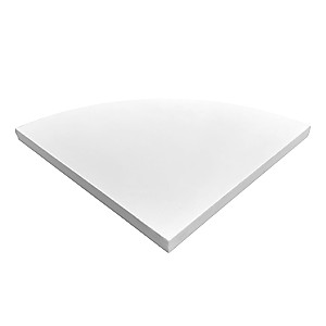 Threshold.Shop 18 Inch Super White Engineered Marble Corner Shower Seat Bathroom Caddy, Wall Mounted Shower Shelf, Classic Flatback Design