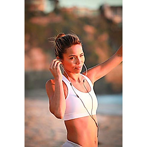 Aircom A1 Zero Radiation Air Tube Headphones - EMF Free Earbuds with Built-in Microphone - Airflow Audio Technology for Premium Sound - White