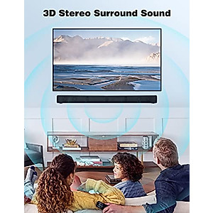 Puxinat 2 in 1 Separable Sound Bars for TV, 2.2 Channel 32Inch Bluetooth 5.0 TV Speaker for Surround Sound System, Built-in Dual Subwoofer, Bass Adjustable, Remote Control Included