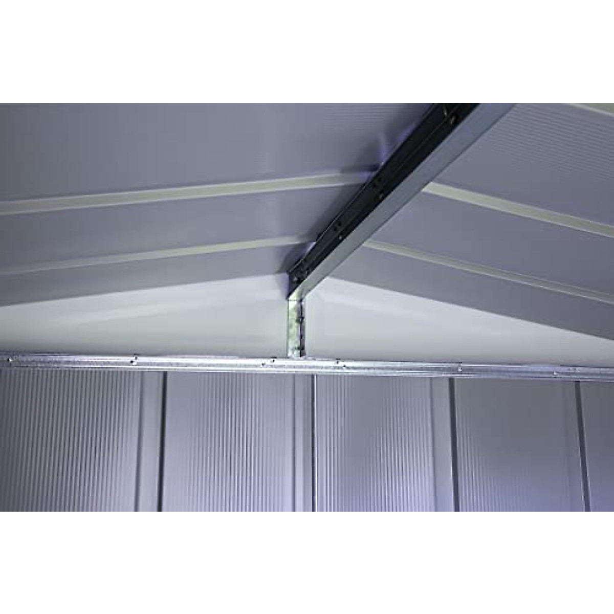 Arrow Classic Steel Storage Shed, 10x14, Flute Grey