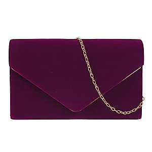 Goclothod Evening Bags Velvet Clutch Purse Women Flap Envelope Handbag