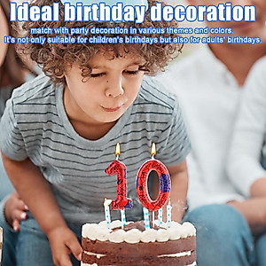 Spider Birthday Candle, Red Blue Spider Themed Candle Number Candle Spider Web Candle Cake Topper Spider Birthday Decorations for Man Boy Girl Birthday Party Favor Supplies (3)