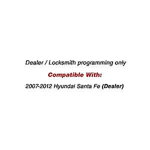 KeylessOption Keyless Entry Remote Car Key Fob Alarm for Hyundai Santa Fe Accent, Kia Rio Rio5 PINHA-T038