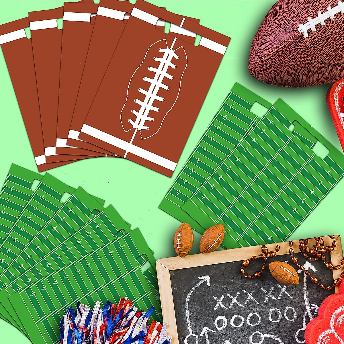 chiazllta 50 Pcs Football Party Bags Football Plastic Goodie Bags Favors Rugby Sports Theme Treat Bags Gift Bags Decorations for Game Day Sports Events Birthday Party