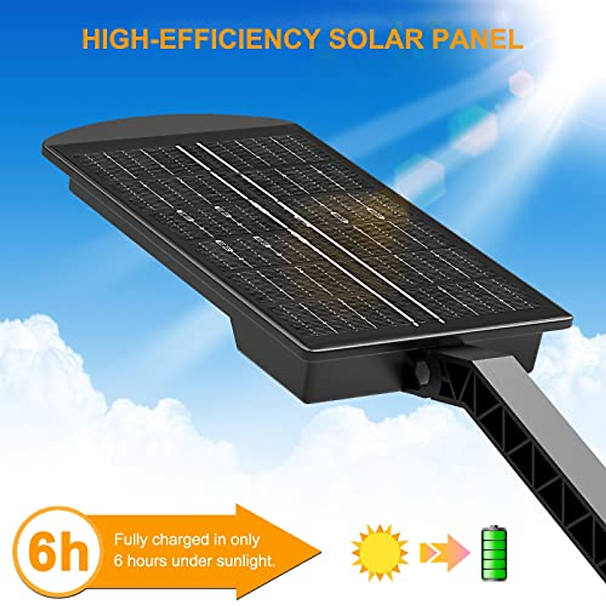 KOMRT 4 Pack Outdoor Solar Lights 168 LEDs Solar Motion Sensor Lights 6500K Security Flood Light Luces Solares for Front Door, Yard, Garage, Deck