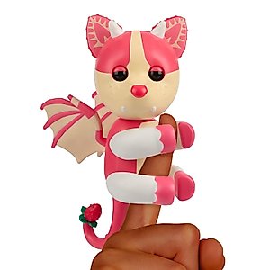 Fingerlings Adopt Me! x, Adopt Me! Strawberry Shortcake Bat Dragon, Legendary Interactive Pet with 40+ Sounds & Reactions (Ages 5+)