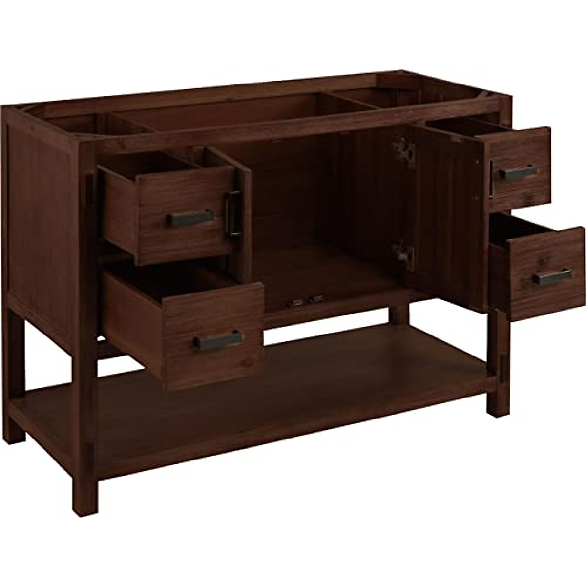 Signature Hardware 953310-48-UM-0 Morris 48" Free Standing Single Vanity Set with Wood Cabinet, Vanity Top, and Oval Undermount Sink