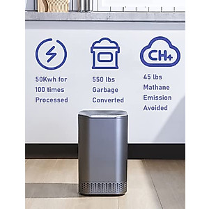 NAGUALEP Smart Kitchen Compost Bin, Auto Home and Kitchen Composting Bin, Turn Garbage om to Compost, Single Button, Auto Stop When Finish, Food Waste Cycler