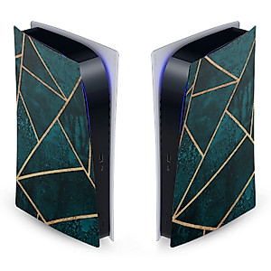 Head Case Designs Officially Licensed Elisabeth Fredriksson Deep Teal Stone Art Mix Vinyl Faceplate Sticker Gaming Skin Decal Cover Compatible With Sony PlayStation 5 PS5 Digital Edition Console